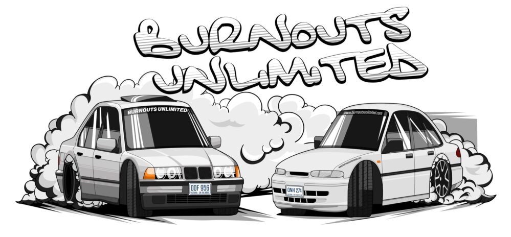 Car Burning Out Drawing